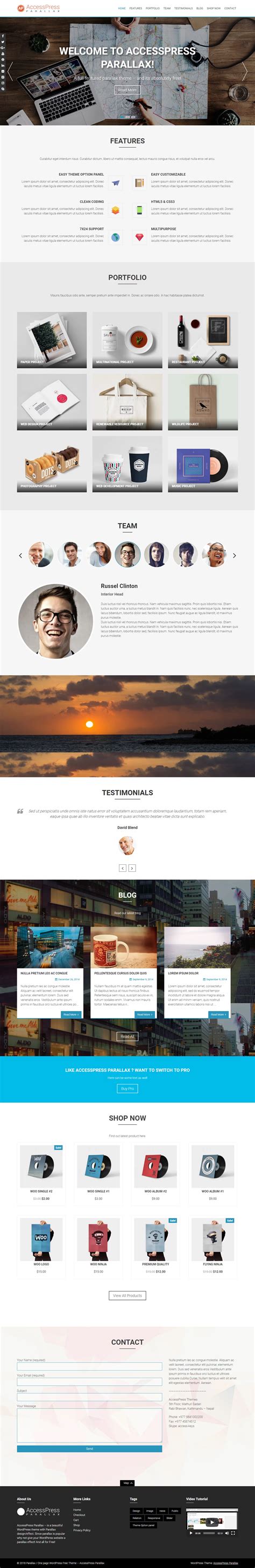 10 Best Free Parallax Wordpress Themes And Templates 8degreethemes