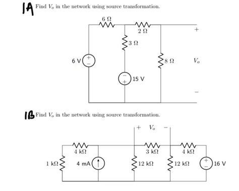 Solved ∫1 Find Vo In The Network Using Source