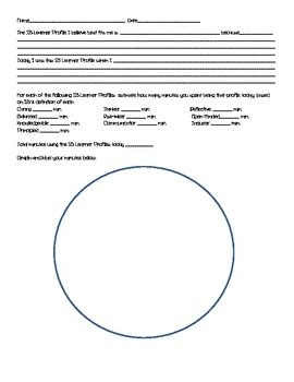 IB Learner Profile Babe Reflection Activity By Lit And Lang Playbook