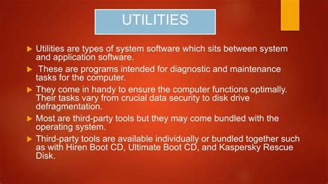 System And Application Software Of Computer Pptx Operating Systems