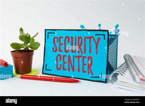 Text Showing Inspiration Security Center Business Showcase Centralized