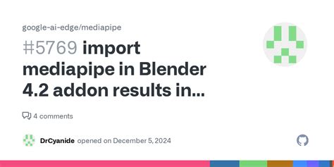 Import Mediapipe In Blender 42 Addon Results In Importerror Dll Load Failed While Importing