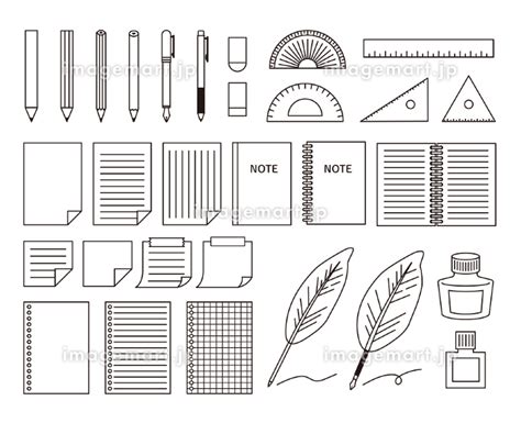 文房具 イラスト 学校やビジネスで使う文具 207593834 イメージマート