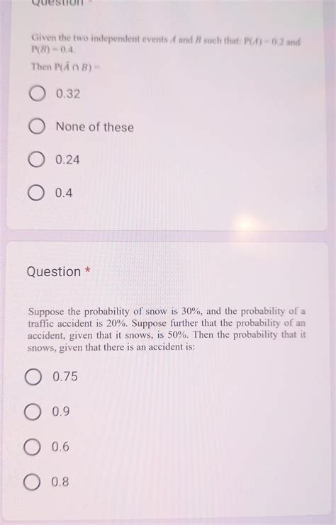 Solved Given The Two Independent Events A And B Such That Chegg Com