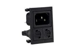 Vertical Power Entry Module 50 8mm C14 Cold Condition Inlet PX0575 6 3mm Tab Termination