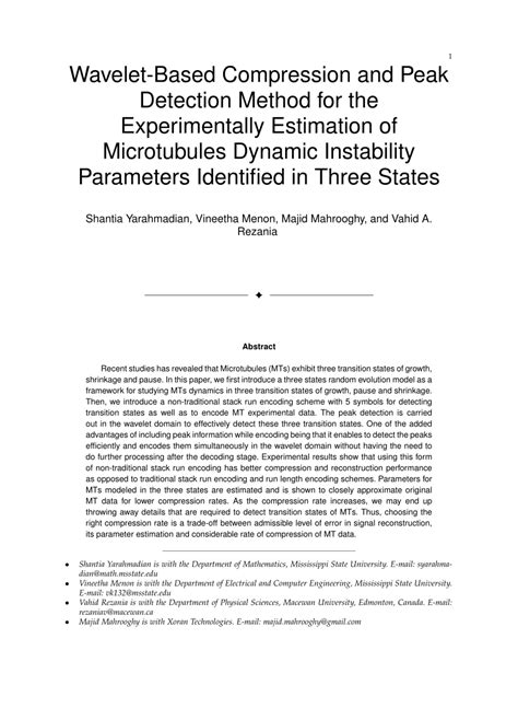 Pdf Wavelet Based Compression And Peak Detection Method For The Experimentally Estimation Of
