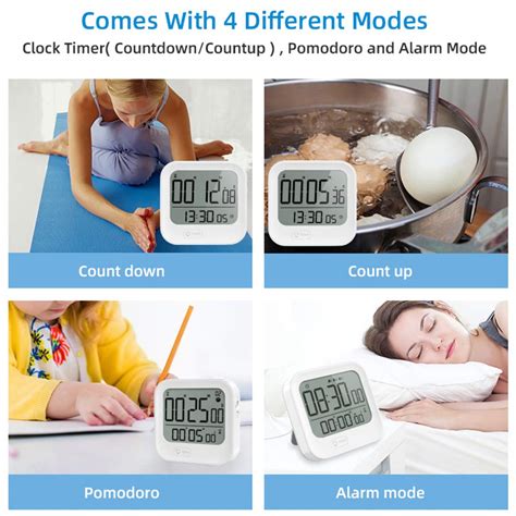 Buy Pomodoro Timer Desk Stopwatch Alarm Clock Digital Tomato Clock Magnetic Time Mangement