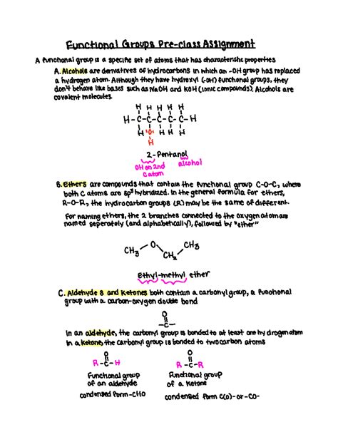 Functional Groups Suffixes And Prefixes Isomers IMFS Functional Groups Pre ClassAssignment