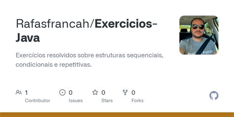 Github Rafasfrancahexercicios Java Exercícios Resolvidos Sobre