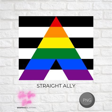 Straight Ally Flag Individual Flag Pride Flag Inclusivity Etsy