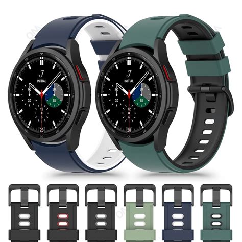 삼성 갤럭시 워치 5 프로용 시계 스트랩 실리콘 밴드 스마트 워치 팔찌 교체 한국 액세서리 40mm 44mm 45mm
