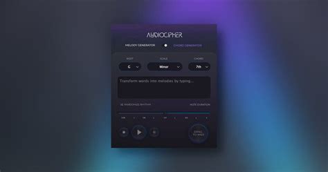 Audiocipher V3 Melody And Chord Midi Generator Plugin On Sale For 20 Usd