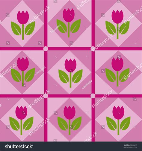 Cute Tulips Pattern Stock Vector Royalty Free 70933897 Shutterstock