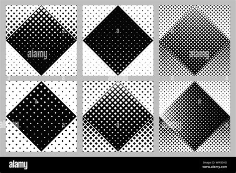 Seamless Diagonal Square Pattern Background Set Abstract Vector Illustration Stock Vector