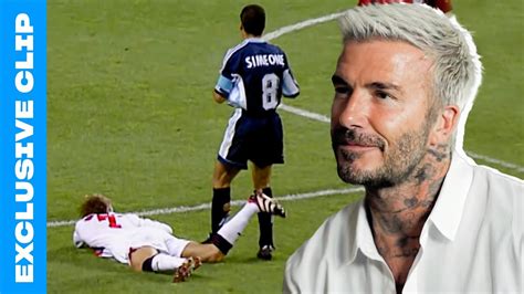Beckham Kicking Diego Simeone