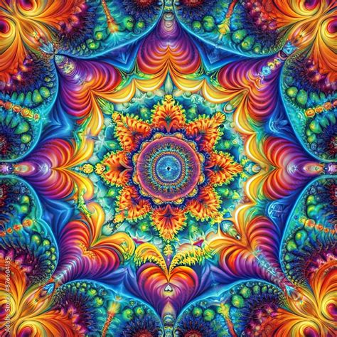 Dive Into The Lively Psychedelic Patterns And Get Lost In An Abstract