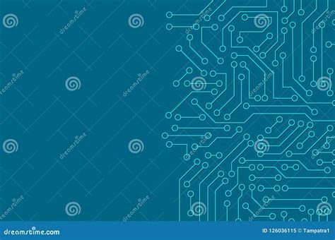 Blue Circuit Board Pattern Texture High Tech Background In Digital