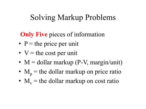 PPT Sample Markup Problems PowerPoint Presentation Free Download ID