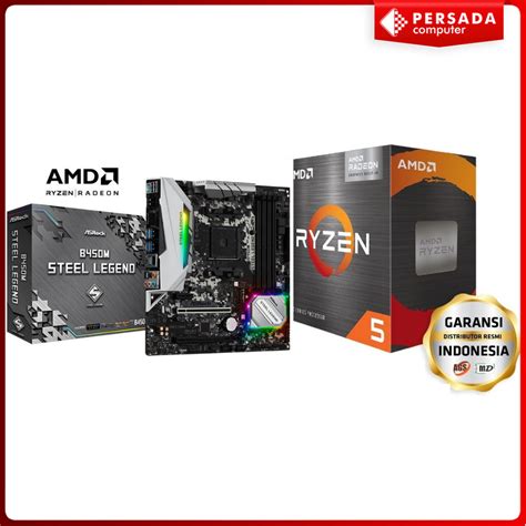 Jual Paket Mobo AMD Ryzen GT Asrock B M Steel Legend Shopee Indonesia