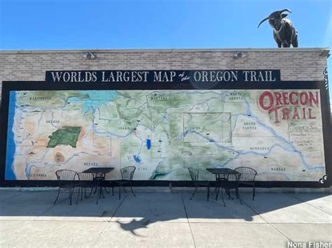 Baker City Or Worlds Largest Map Of The Oregon Trail