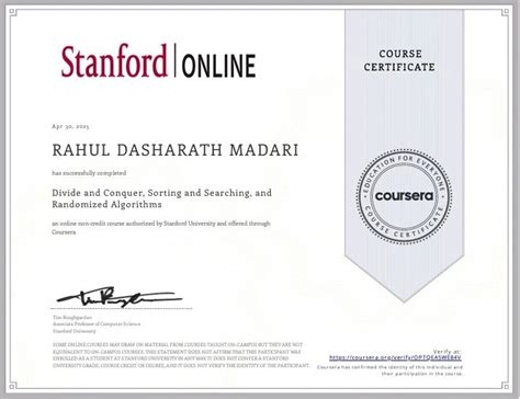 Algorithms Divideandconquer Stanfordonline Coursera Rahul Madari