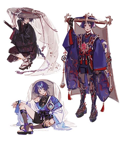 Scaramouche Wanderer Scaramouche And Kuronushi Genshin Impact