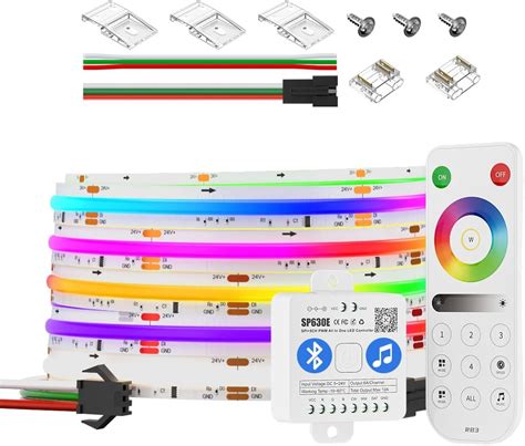Btf Lighting Fcob Ws2811 Ic Rgb Chip Flexible High Density Uniform Light Chasing