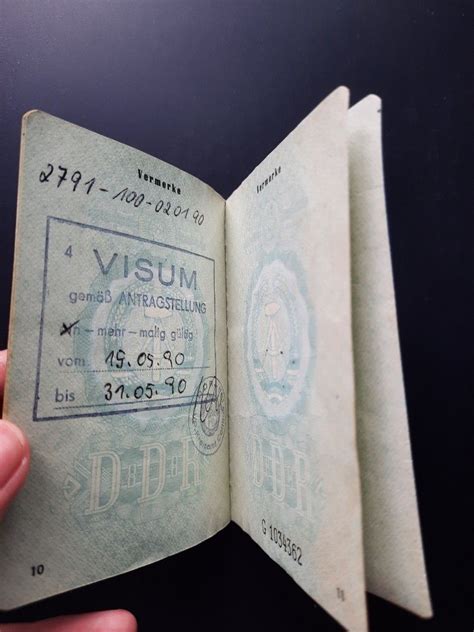 Ddr East Germany Passport 1990 Hobbies And Toys Memorabilia And Collectibles Vintage