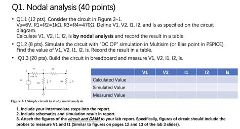 Solved Q11 12 Pts Consider The Circuit In Figure 3 1
