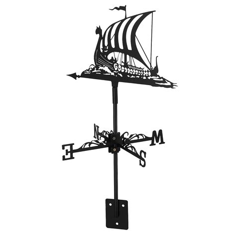 Weathervane Sailing Ship Wind Indicator Iron Wind Direction Indicator For Lawn Yard Garden