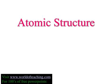 PPT Atomic Structure PowerPoint Presentation Free Download ID 215282