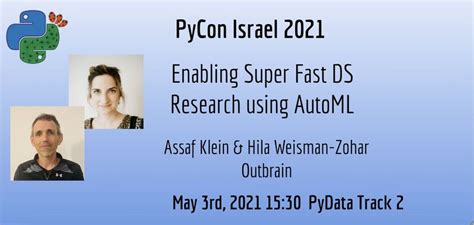 Python Outbrain Pycon Automl Datascience Machinelearning Assaf