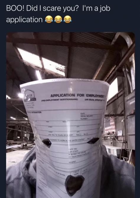 Boo Did I Scare You Im A Job Application Boo Did I Scare You Im A Job Application 😂😂