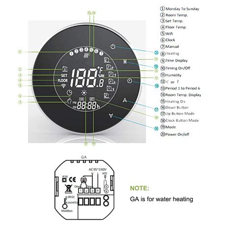 Water Heating Energy Saving Smart Thermostat With Vicedeal