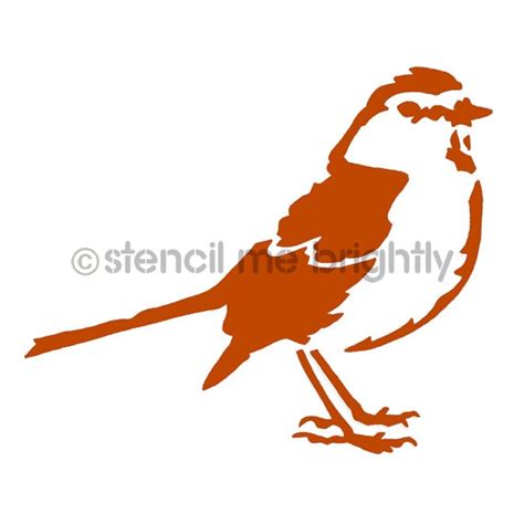 Robin Stencil Bird Stencil Stencils Color Design