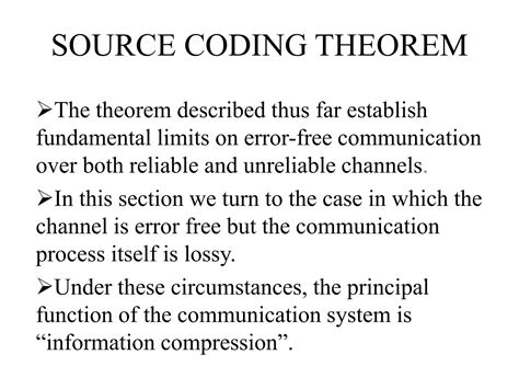 Source Coding Theorem Pptx