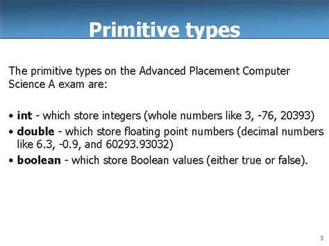 Unit 1 Primitive Types Variables And Datatypes Adapted