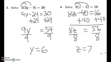 Linear Equations W Distribution Lev 1 Youtube