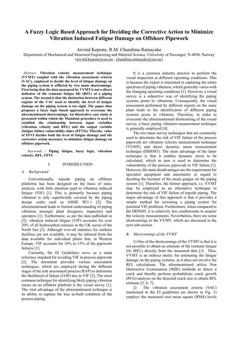 Pdf A Fuzzy Logic Based Approach For Deciding The Corrective Action To Minimize Vibration