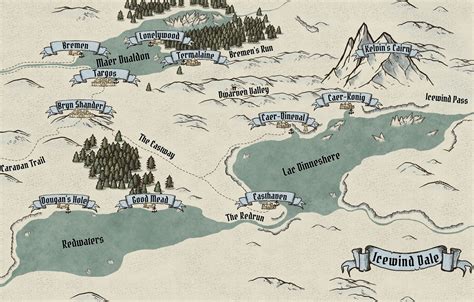 Map Of Icewind Dale A Fantasy World In Germany
