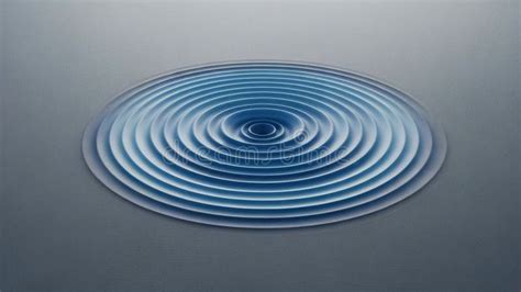 Abstract Concentric Circles Ripple Effect Blue Shades Calm Water Illusion Stock Footage