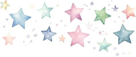 Estrellas Estilo Acuarela Pastel Estrellas Clipart Foto Premium