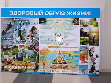 Стенд ЗДОРОВЫЙ ОБРАЗ ЖИЗНИ р-р 125*100 см, стенд с бортом: продажа ...