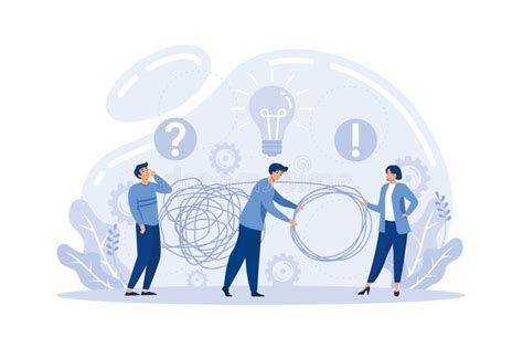 Tangle Tangled And Unraveled Abstract Metaphor Stock Vector Illustration Of Concept