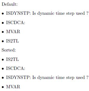 Glossaries Alphabetically Display The Items In Itemize TeX LaTeX Stack Exchange