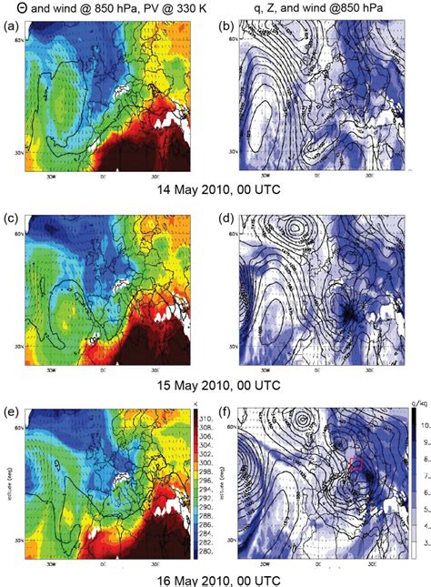 Left Panels Ecmwf Operational Analysis Of Potential Temperature