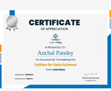 Anchal Pandey On Linkedin Learnbay Pythoncertification Datascience Learningjourney