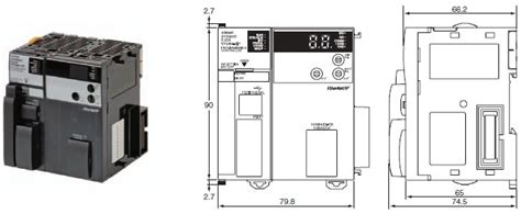 CJ H CPU EIP CJ Series CJ H Built In EtherNet IP CPU Units Dimensions OMRON Industrial
