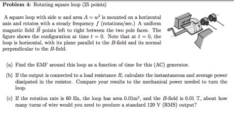 Solved Problem Rotating Square Loop Points A Square Chegg