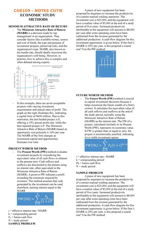 Coe109 Economic Study Methods Coe109 Notes Cutie Economic Study
